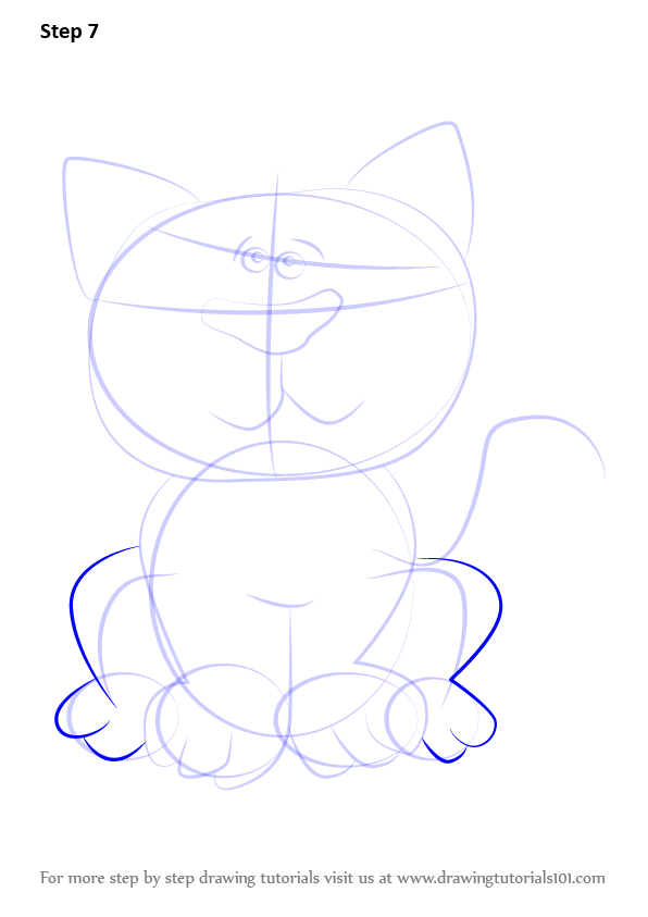How to Draw a Cat for Kids (Cats) Step by Step | DrawingTutorials101.com