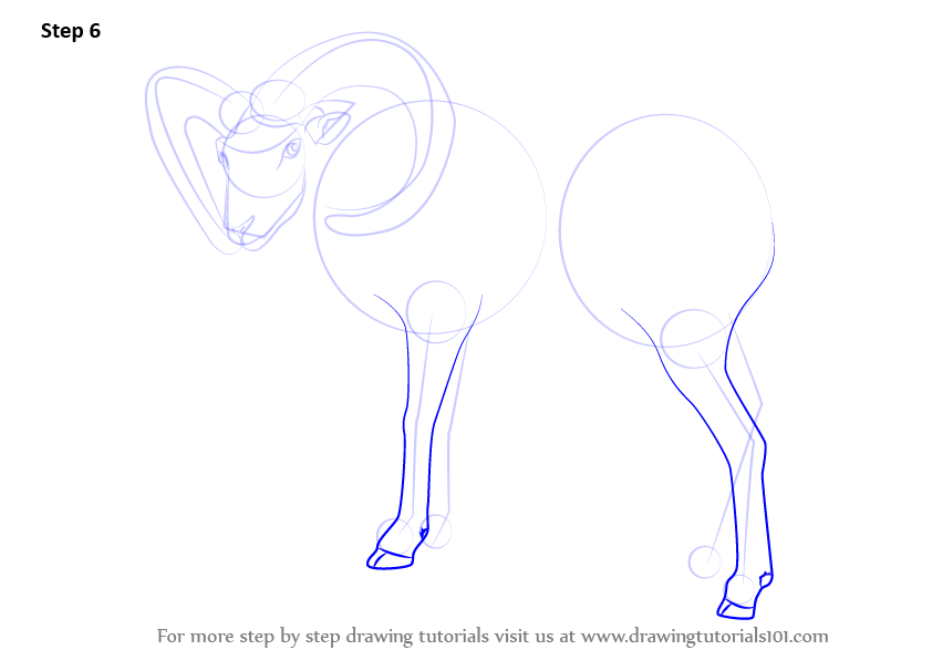 How to Draw a Mouflon (Other Animals) Step by Step ...