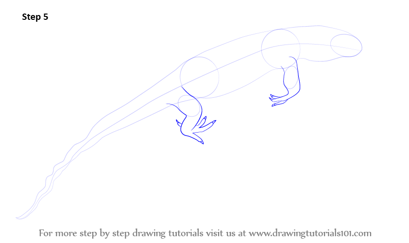 How to Draw a Monitor Lizard (Reptiles) Step by Step | DrawingTutorials101.com