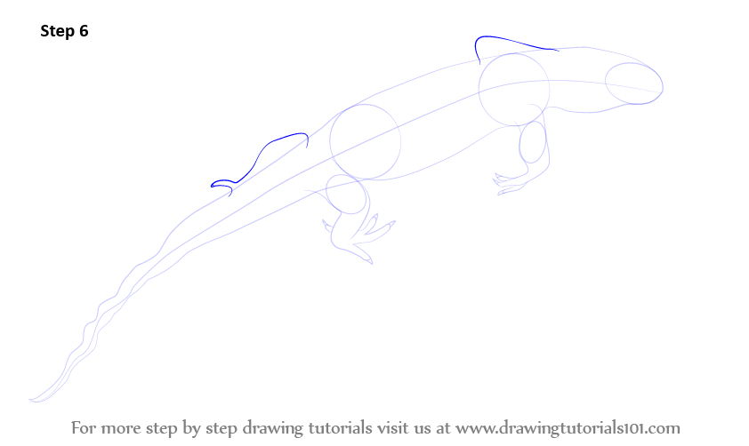 How to Draw a Monitor Lizard (Reptiles) Step by Step ...