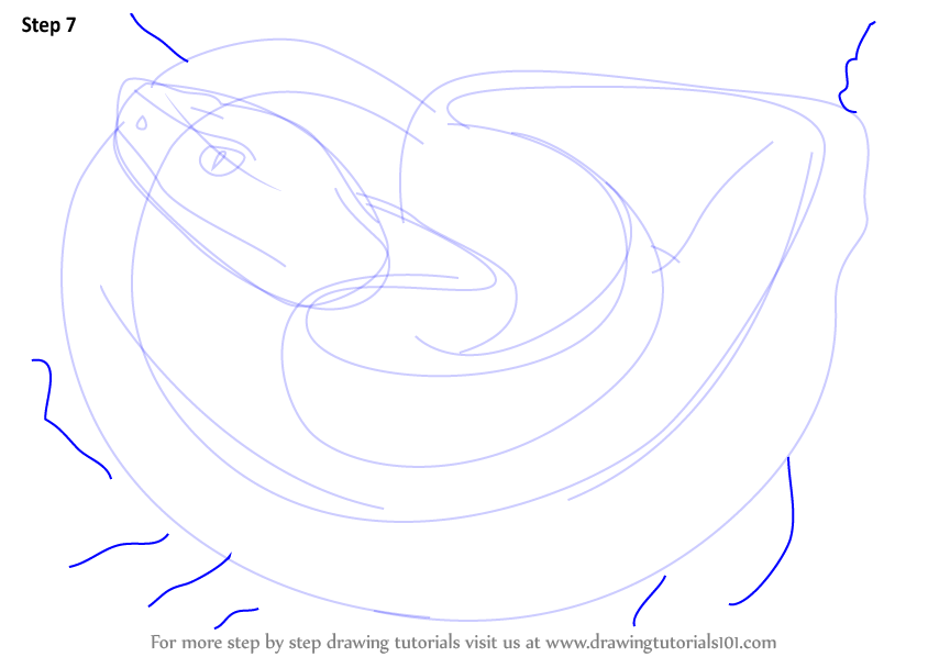 How to Draw a Golden Lancehead (Snakes) Step by Step ...