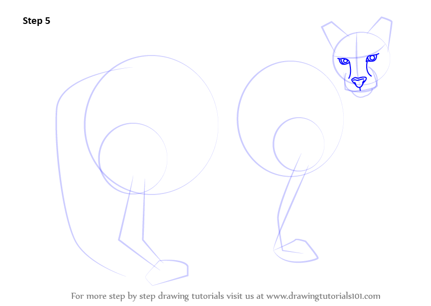 How to Draw a Cougar (Wild Animals) Step by Step | DrawingTutorials101.com