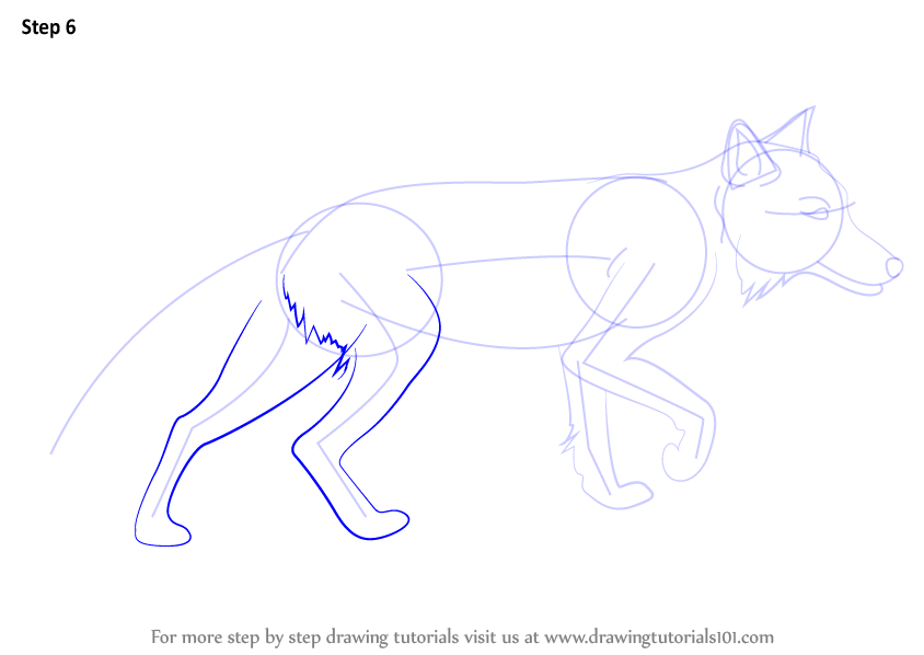 How to Draw a Tibetan Fox (Wild Animals) Step by Step ...