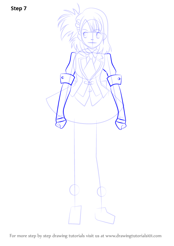 How to Draw Yuko Oshima from AKB0048 (AKB0048) Step by Step ...