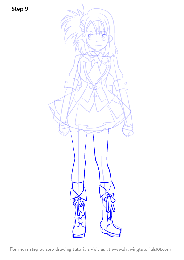 How to Draw Yuko Oshima from AKB0048 (AKB0048) Step by Step ...