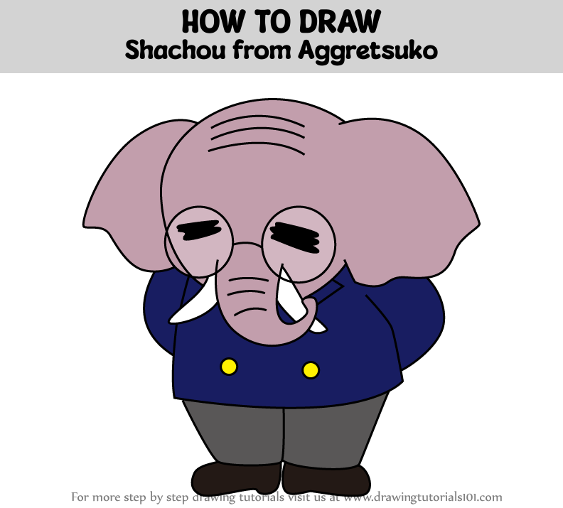 How to Draw Shachou from Aggretsuko (Aggretsuko) Step by Step ...