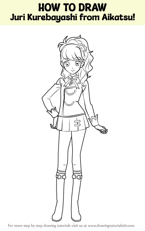 How to Draw Juri Kurebayashi from Aikatsu! (Aikatsu!) Step by Step ...