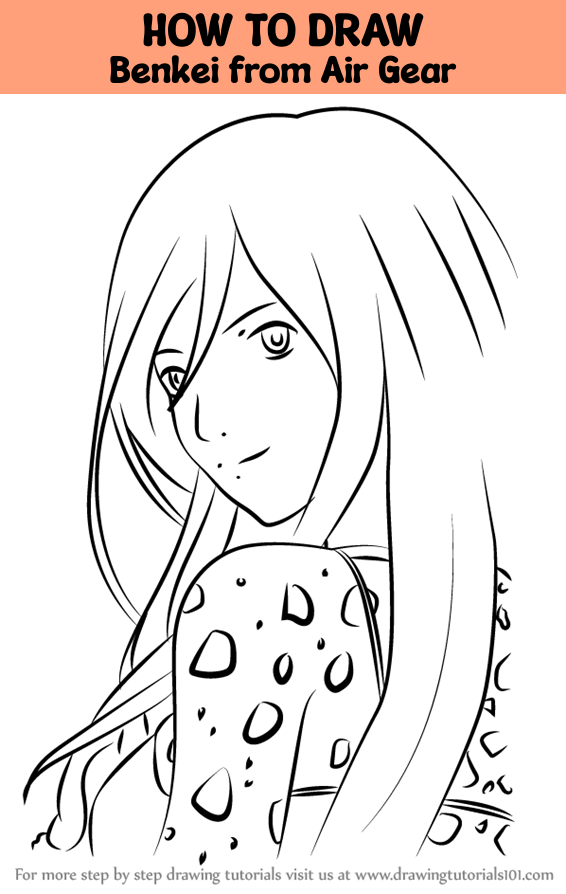 How to Draw Benkei from Air Gear (Air Gear) Step by Step ...
