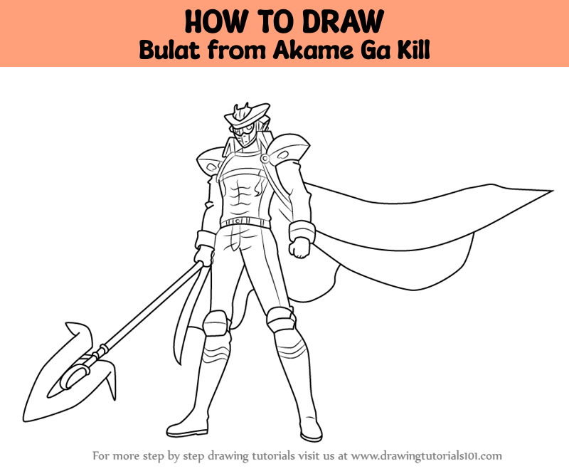 How to Draw Bulat from Akame Ga Kill (Akame Ga Kill) Step by Step ...