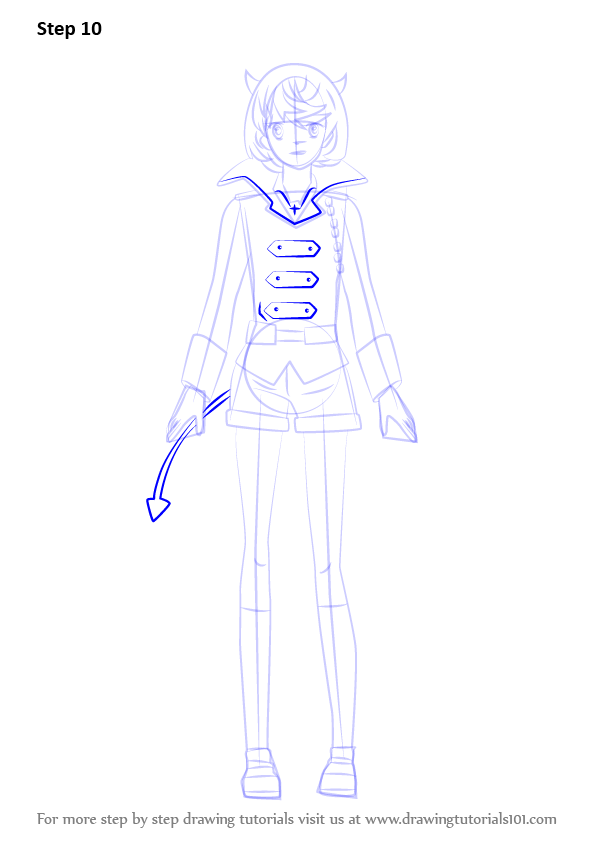 How to Draw Nyau from Akame Ga Kill (Akame Ga Kill) Step by Step ...