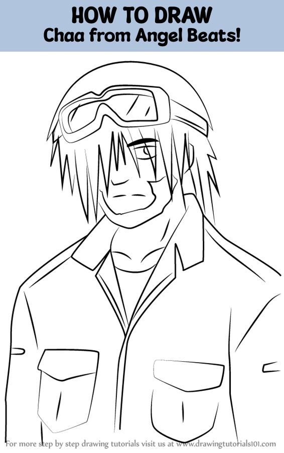 How to Draw Chaa from Angel Beats! (Angel Beats!) Step by Step ...