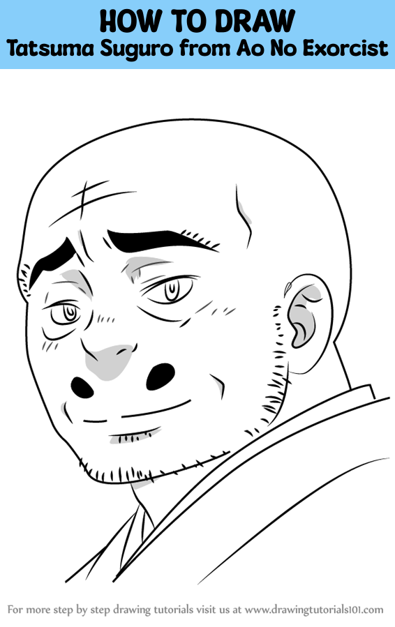 How to Draw Tatsuma Suguro from Ao No Exorcist (Ao No Exorcist) Step by ...