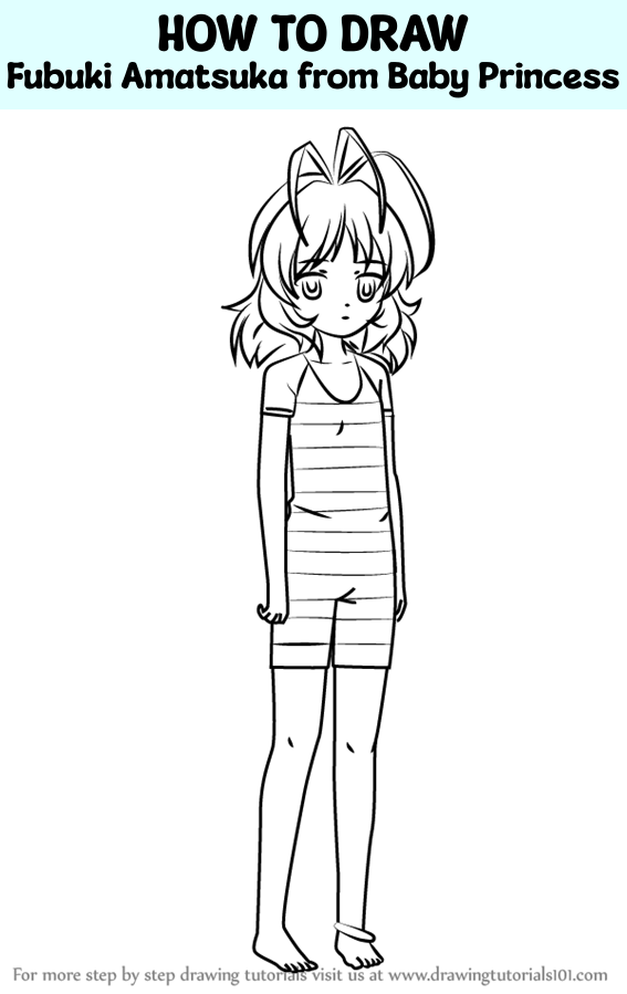 How to Draw Fubuki Amatsuka from Baby Princess (Baby Princess) Step by ...