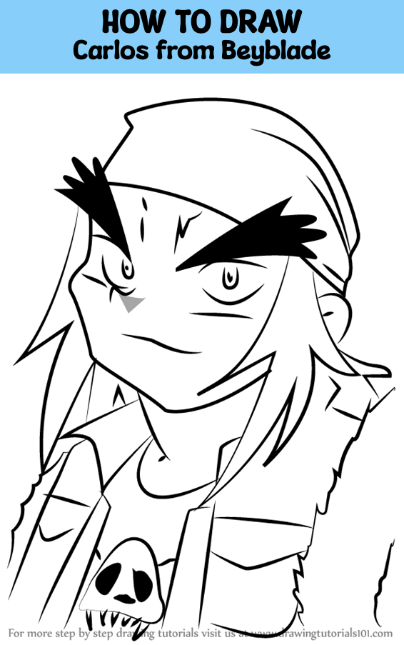 How to Draw Carlos from Beyblade (Beyblade) Step by Step ...