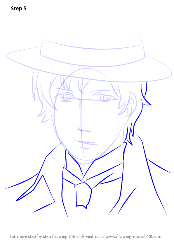 How to Draw Fred Abberline from Black Butler (Black Butler) Step by ...