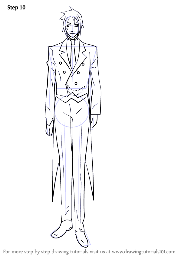 How to Draw Sebastian Michaelis from Black Butler (Black Butler) Step ...