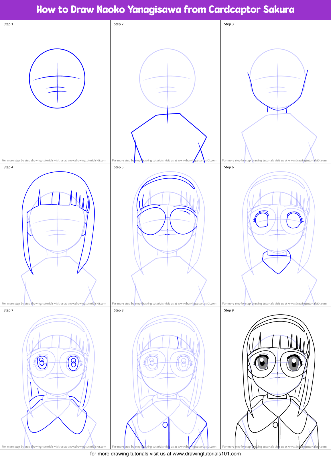 How to Draw Naoko Yanagisawa from Cardcaptor Sakura (Cardcaptor Sakura ...