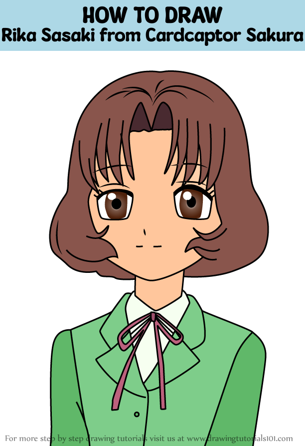 How to Draw Rika Sasaki from Cardcaptor Sakura (Cardcaptor Sakura) Step ...