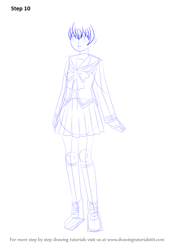 How to Draw Nao Tomori from Charlotte (Charlotte) Step by Step ...
