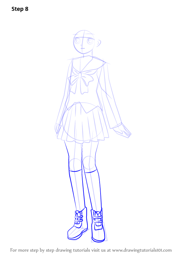 How to Draw Nao Tomori from Charlotte (Charlotte) Step by Step ...