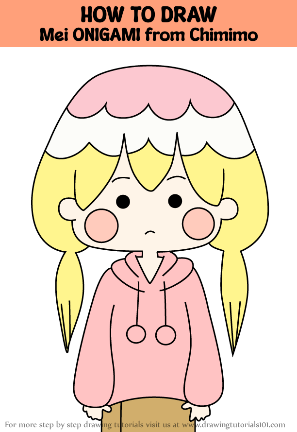 How to Draw Mei ONIGAMI from Chimimo (Chimimo) Step by Step ...
