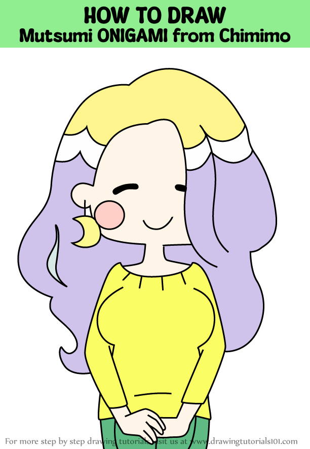 How to Draw Mutsumi ONIGAMI from Chimimo (Chimimo) Step by Step ...