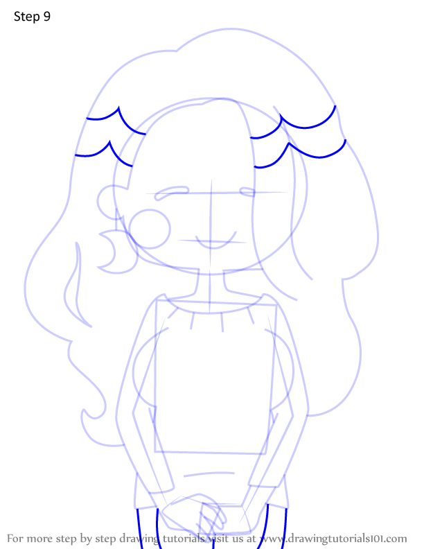 How to Draw Mutsumi ONIGAMI from Chimimo (Chimimo) Step by Step ...