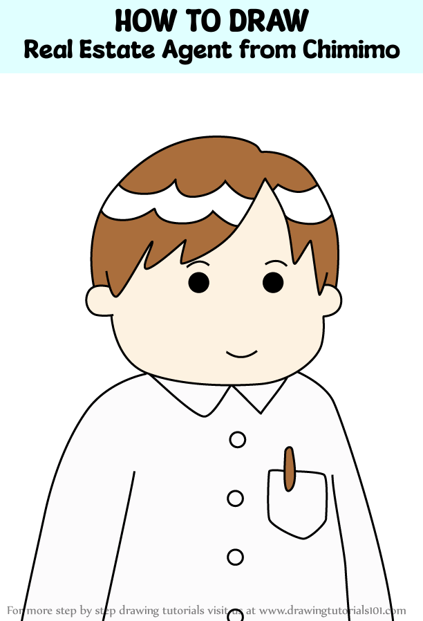 How to Draw Real Estate Agent from Chimimo (Chimimo) Step by Step ...