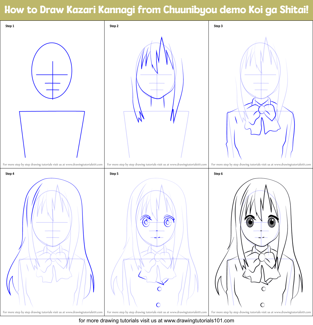How to Draw Kazari Kannagi from Chuunibyou demo Koi ga Shitai ...