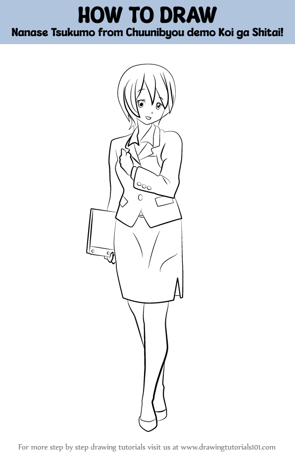 How to Draw Nanase Tsukumo from Chuunibyou demo Koi ga Shitai ...
