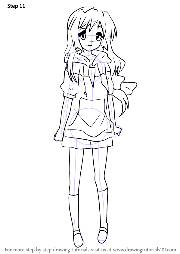 How to Draw Fuko Ibuki from Clannad (Clannad) Step by Step ...