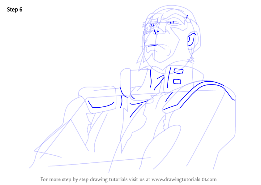 How to Draw Jet Black from Cowboy Bebop (Cowboy Bebop) Step by Step ...