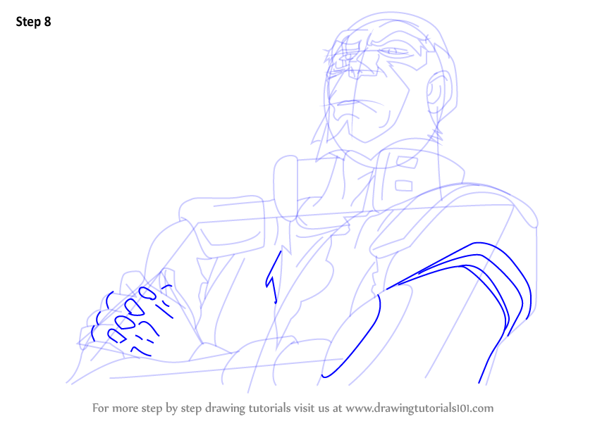 How to Draw Jet Black from Cowboy Bebop (Cowboy Bebop) Step by Step ...