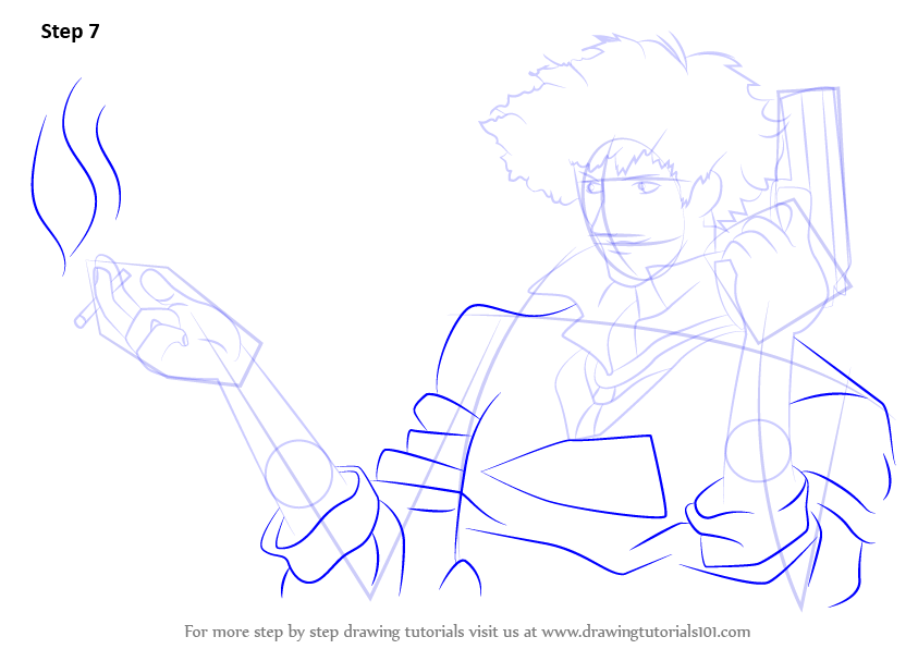 How to Draw Spike Spiegel from Cowboy Bebop (Cowboy Bebop) Step by Step ...
