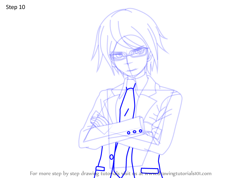 How to Draw Byakuya Togami from Danganronpa (Danganronpa) Step by Step ...