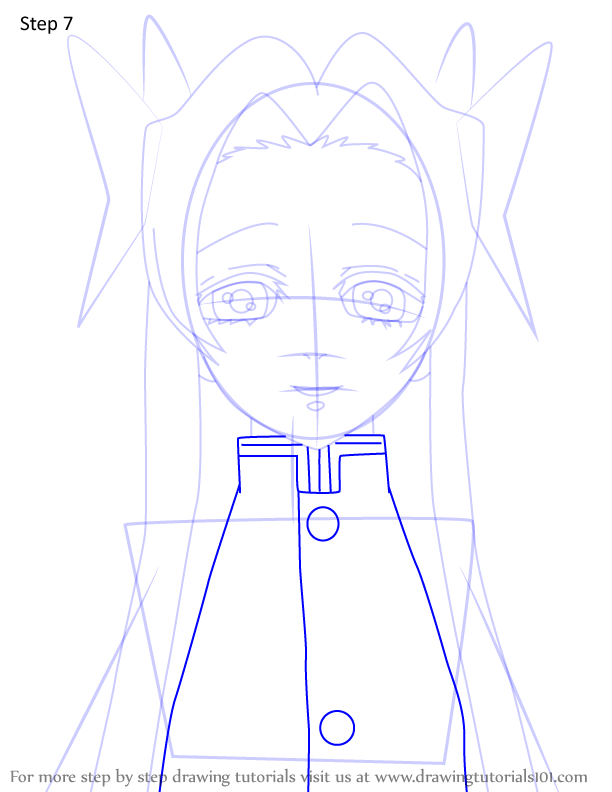 How To Draw Kanae Kocho From Demon Slayer Printable Step
