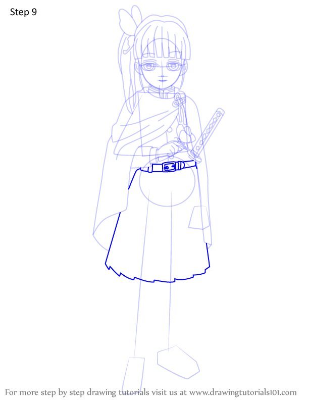 How to Draw Kanao Tsuyuri from Demon Slayer (Demon Slayer) Step by Step ...