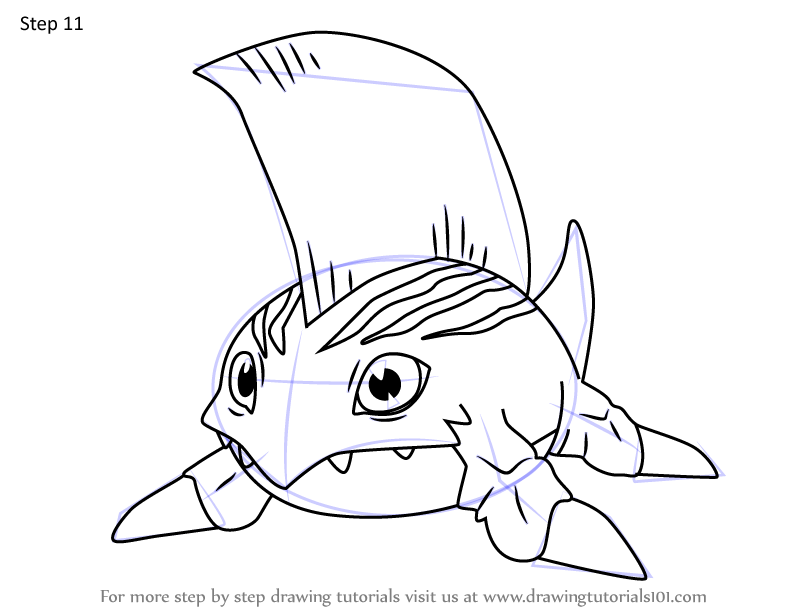 How to Draw Betamon from Digimon (Digimon) Step by Step ...