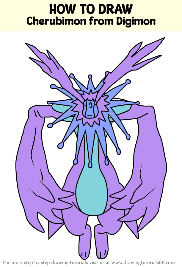 How to Draw Cherubimon from Digimon (Digimon) Step by Step | DrawingTutorials101.com