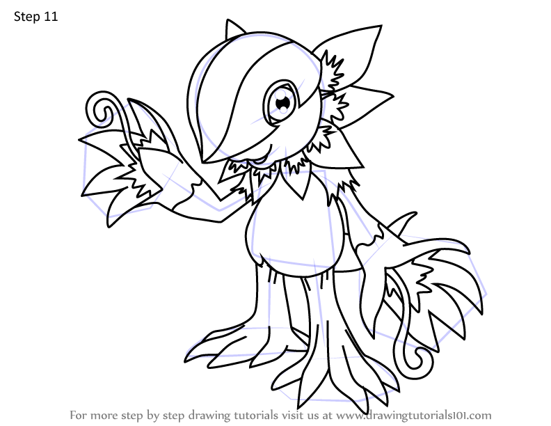 How to Draw Floramon from Digimon (Digimon) Step by Step ...
