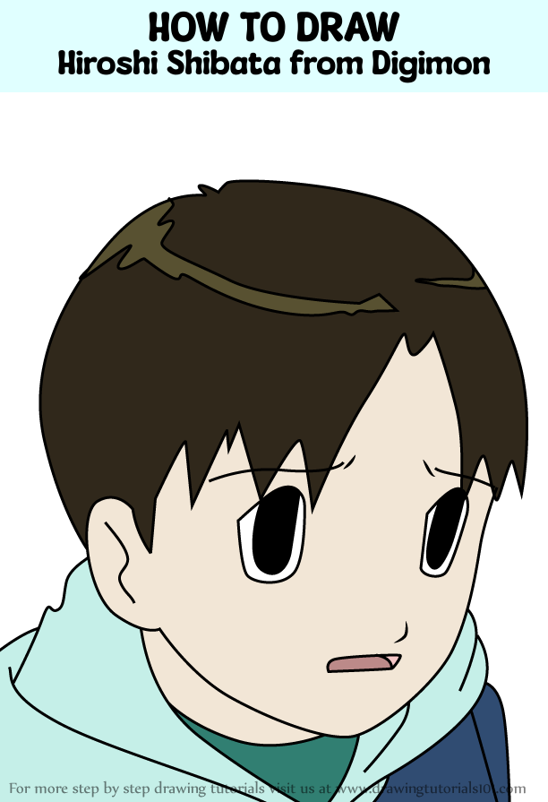 How to Draw Hiroshi Shibata from Digimon (Digimon) Step by Step ...