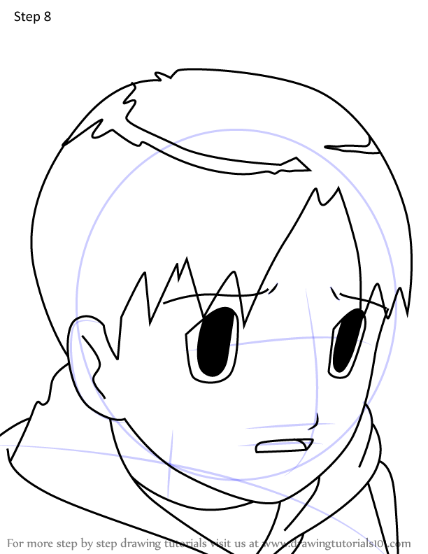 How to Draw Hiroshi Shibata from Digimon (Digimon) Step by Step ...