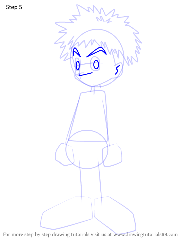 How to Draw Izzy Izumi (Adventure) from Digimon (Digimon) Step by Step ...