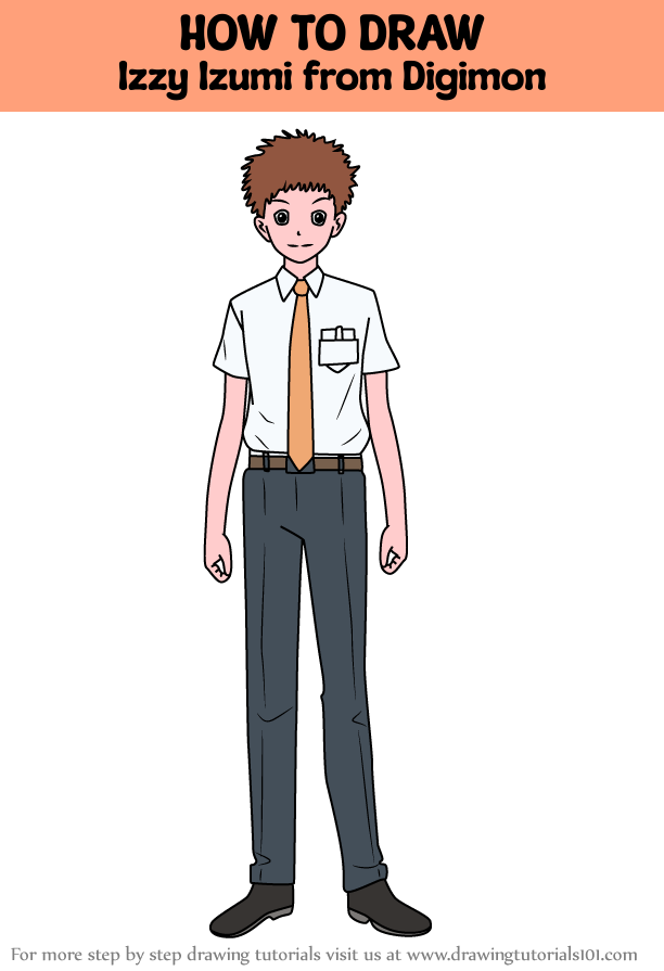 How to Draw Izzy Izumi from Digimon (Digimon) Step by Step ...