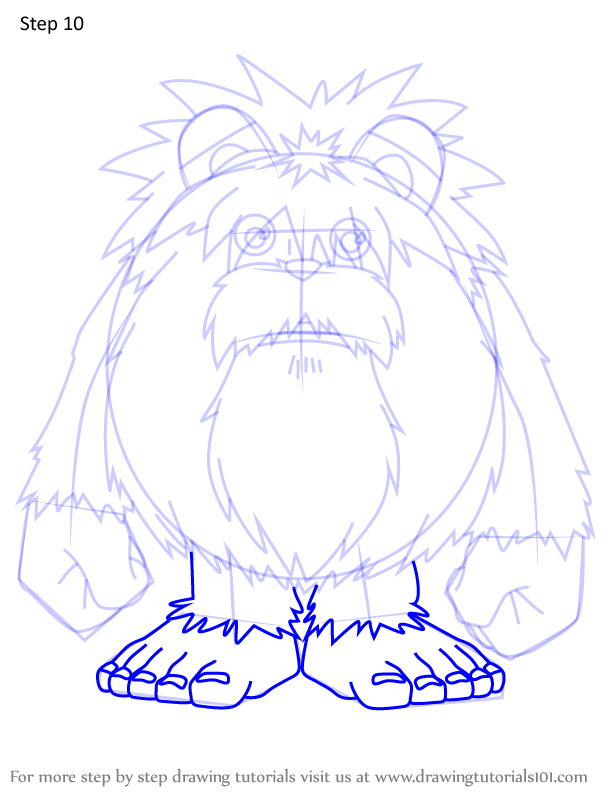 How to Draw Mojyamon from Digimon (Digimon) Step by Step ...