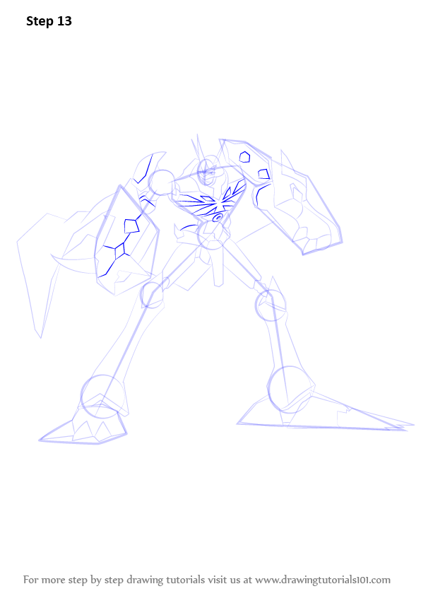How to Draw Omnimon from Digimon (Digimon) Step by Step ...