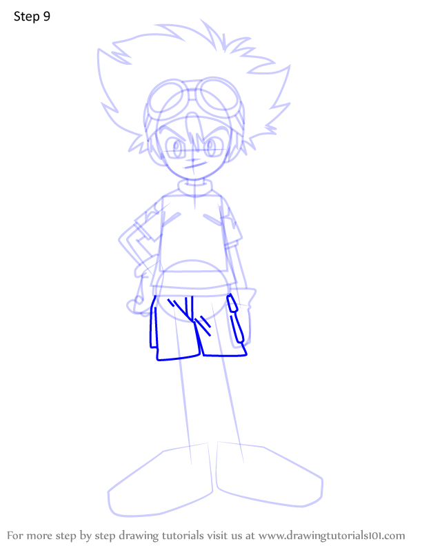 How to Draw Tai Kamiya from Digimon (Digimon) Step by Step ...