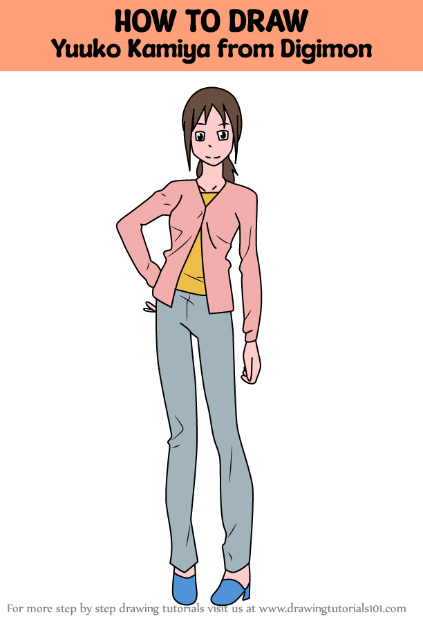 How to Draw Yuuko Kamiya from Digimon (Digimon) Step by Step ...