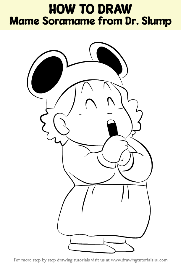 How to Draw Mame Soramame from Dr. Slump (Dr. Slump) Step by Step ...
