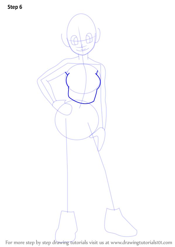 How to Draw Bulma from Dragon Ball Z (Dragon Ball Z) Step by Step | DrawingTutorials101.com